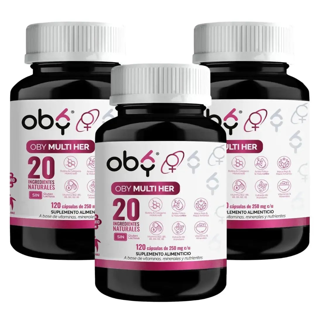 OBY MULTI HER Multivitaminico MUJER, 20 Vitaminas, Minerales y Nutrien ...