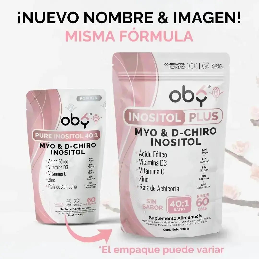 Oby Inositol Plus Myo y D-Chiro Inositol Ratio 40:1 + Acido Folico,– oby.mx