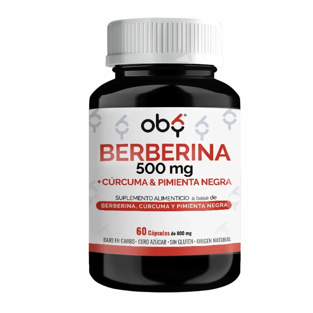 OBY Berberina Pura con Cúrcuma y Pimienta Negra | 60 cápsulas– oby.mx
