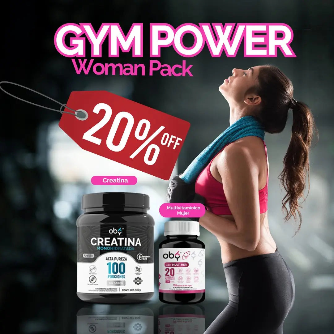 GYM Power Woman Pack | Multivitamínico Mujer + Creatina– oby.mx