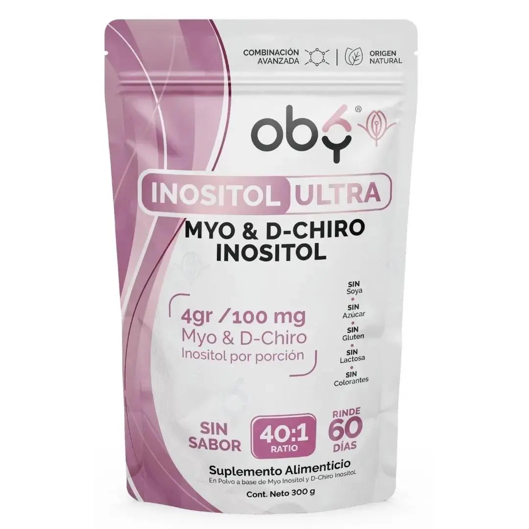 Oby Inositol Ultra - Myo y D-Chiro Inositol ratio 40:1 | Polvo Sin– oby.mx